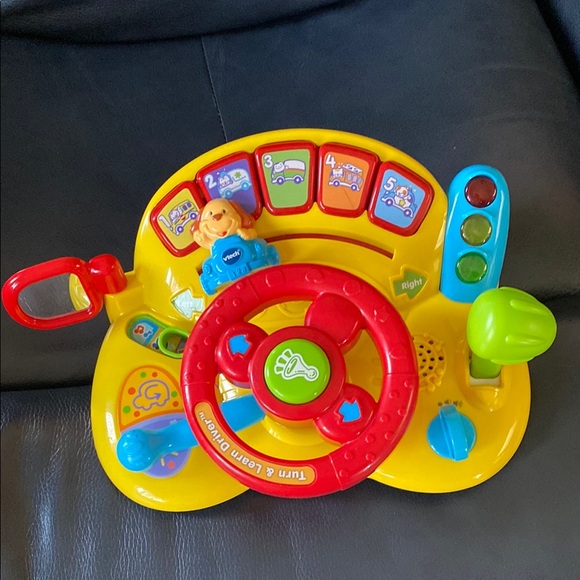 vtech | Toys | Vtech Interactive Yellow And Red Kids Steering Wheel Toy ...